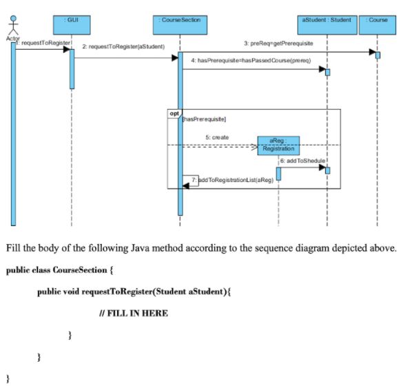 Solved Fill the body of the following Java method according | Chegg.com