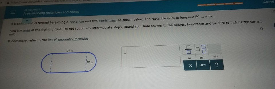 Solved SONNIEE Area Involving rectangles and circles A | Chegg.com