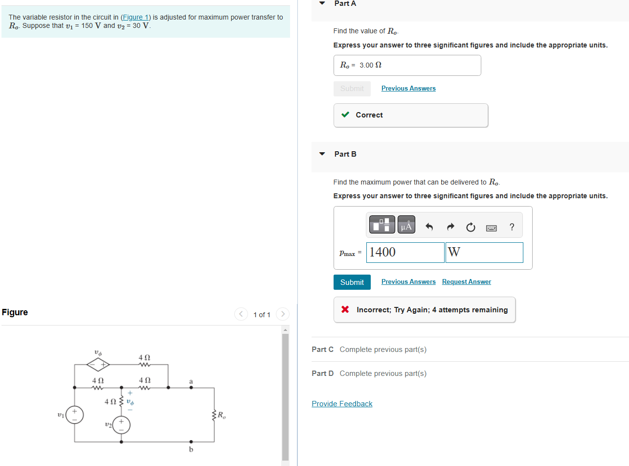Solved The variable resistor in the circuit in is adjusted | Chegg.com
