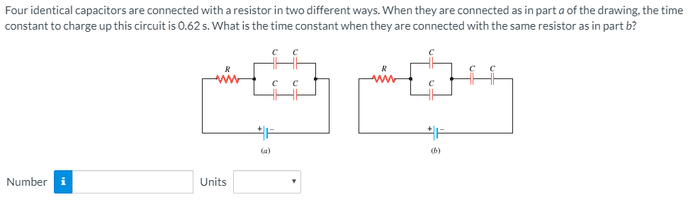 Solved Four identical capacitors are connected with a | Chegg.com