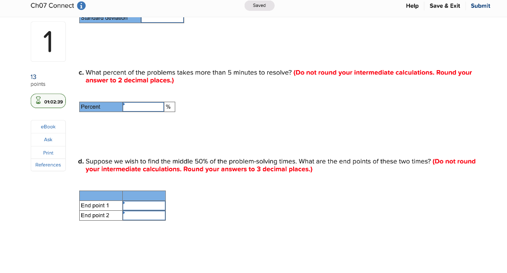 Solved Ch07 Connect i Saved Save & Exit Help Submit | Chegg.com