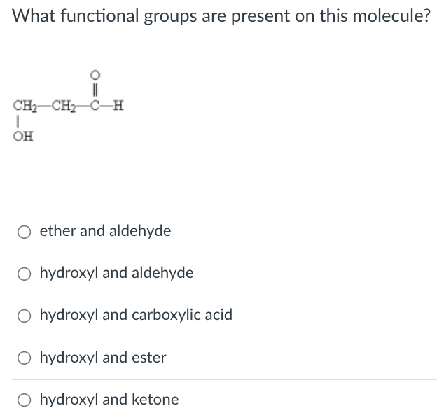 Solved What functional groups are present on this molecule? | Chegg.com