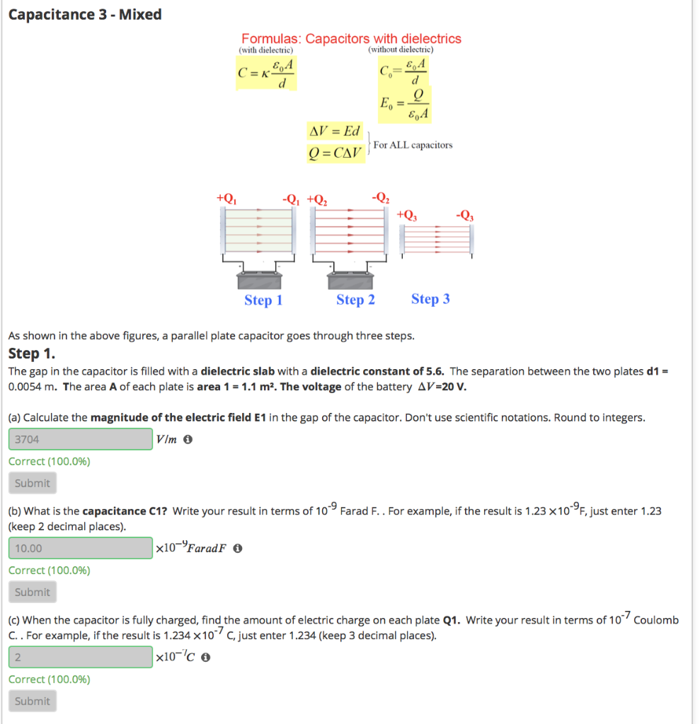 Solved Capacitance 3 - Mixed Formulas: Capacitors with | Chegg.com