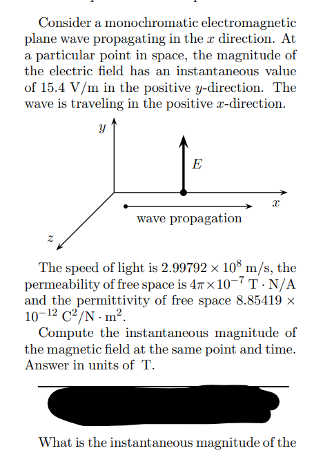 Solved Consider a monochromatic electromagnetic plane wave | Chegg.com