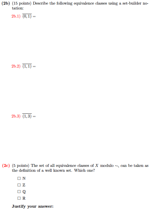 Solved Ex 2. (45 points total] Consider the set X :=ZX (Z | Chegg.com