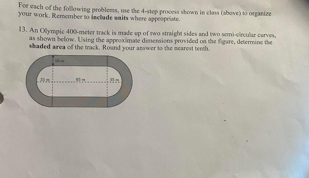 Solved For each of the following problems, use the 4-step | Chegg.com