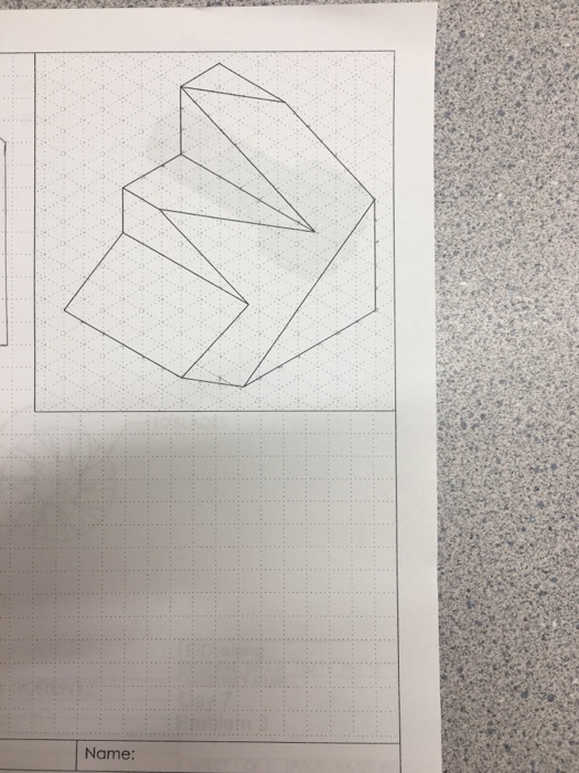 Solved Draw the three primary views from the isometric view | Chegg.com