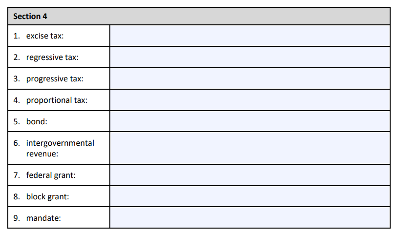 Solved List 6 types of state taxes in the UNITED STATES OF | Chegg.com