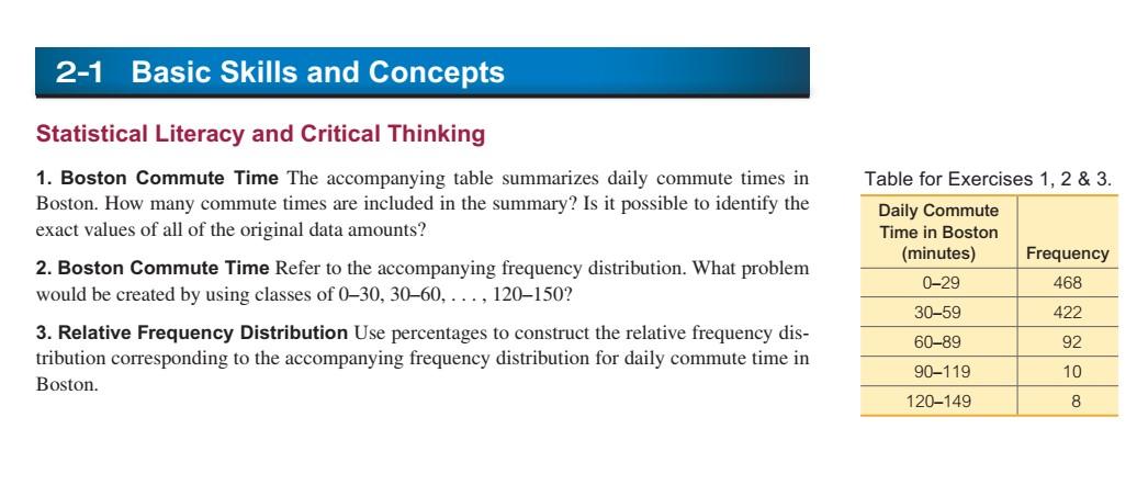 Solved Statistical Literacy and Critical Thinking 1. Boston | Chegg.com