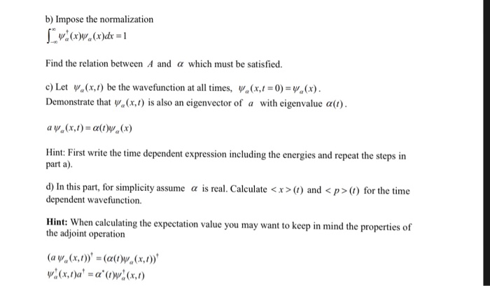 Solved 4 In This Problem Consider A Wavefunction 4x In 8713