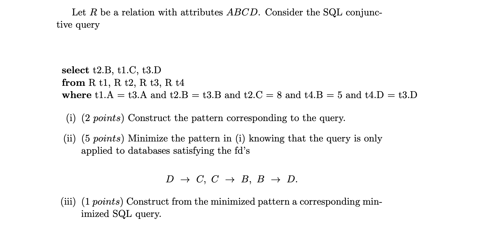 Let R Be A Relation With Attributes Abcd Consider