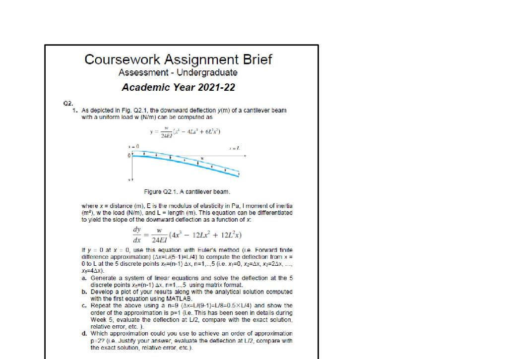 Coursework Assignment Brief Assessment - | Chegg.com