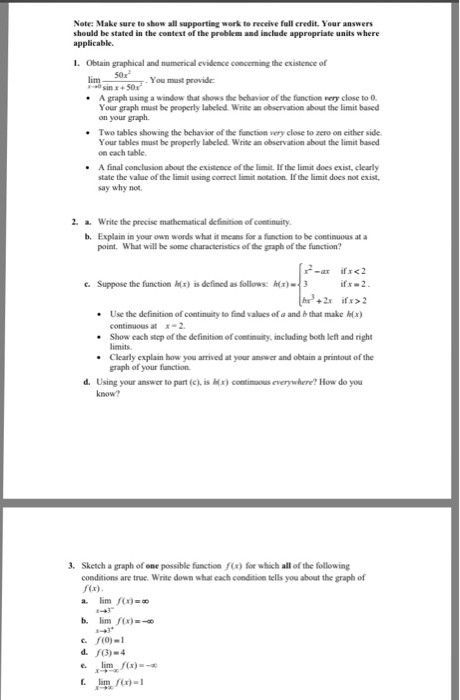 Solved Obtain graphical and numerical evidence concerning | Chegg.com