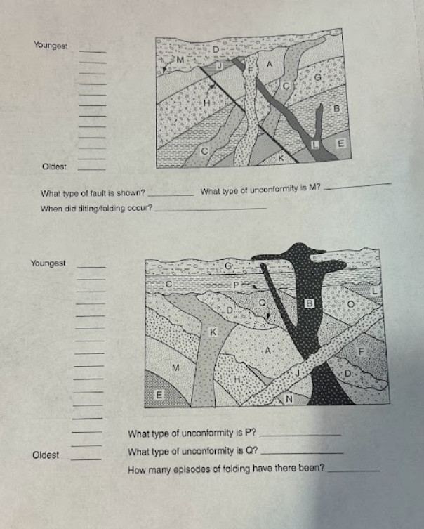 Solved For each of the following cross sections, fill in the | Chegg.com