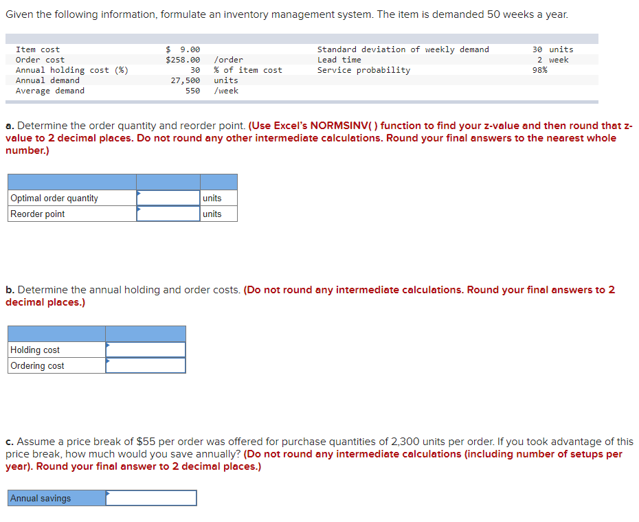 Solved Given the following information, formulate an | Chegg.com