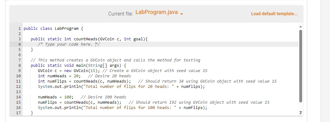 Solved Given Main And Gvcoin Class Complete Method 