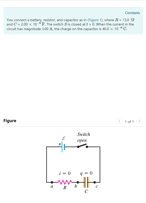 Solved a)What is the emf of the battery? b)At what time t | Chegg.com