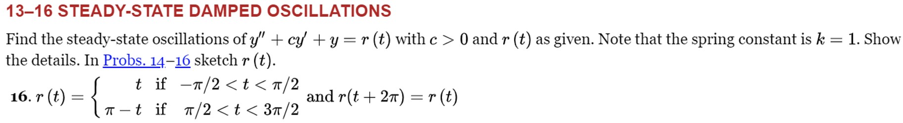 Solved 13-16 ﻿STEADY-STATE DAMPED OSCILLATIONSFind the | Chegg.com