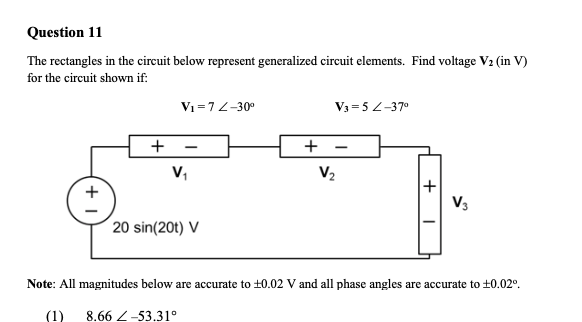 Solved Question 11 The rectangles in the circuit below | Chegg.com