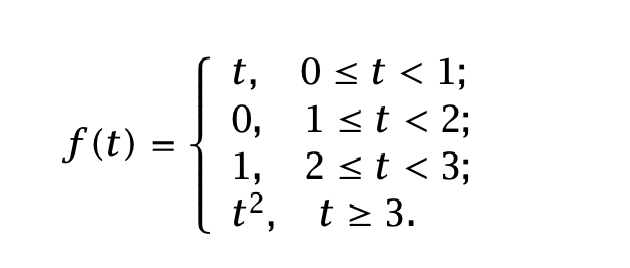 Solved write the function in terms of Heaviside functions | Chegg.com