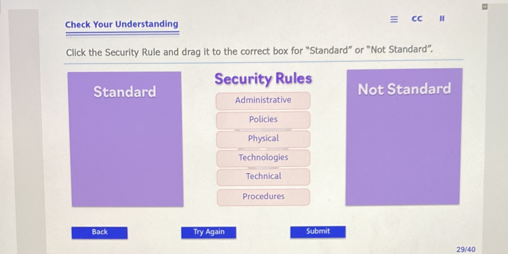Solved Check Your UnderstandingClick the Security Rule and | Chegg.com
