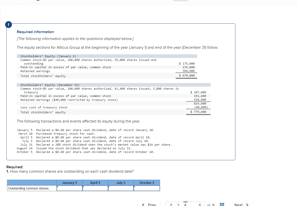 Solved Required: 1. How many common shares are outstanding | Chegg.com