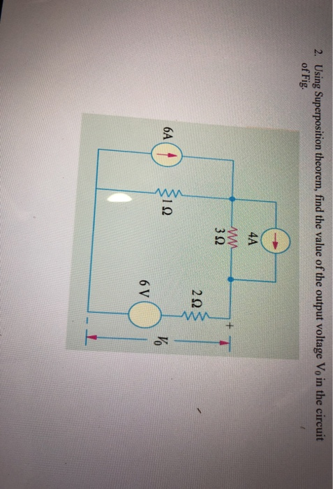 Solved Using Superposition theorem, find the value of the | Chegg.com