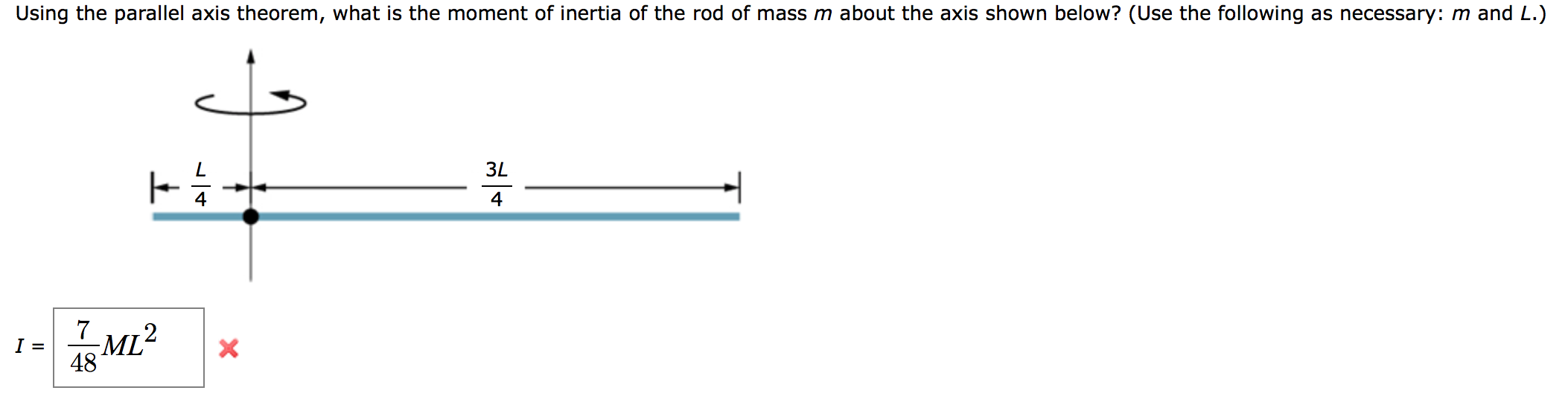 Solved Using the parallel axis theorem, what is the moment | Chegg.com