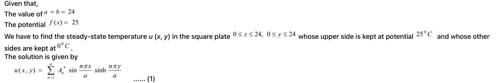 Solved and whose other Given that, The value of a = b = 24 | Chegg.com