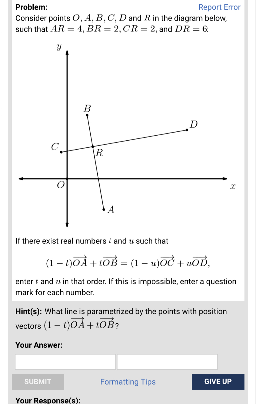 Solved Problem: Report Error Consider points O,A,B,C,D and R | Chegg.com Solved Problem: Report Error Consider points O,A,B,C,D and R | Chegg.com