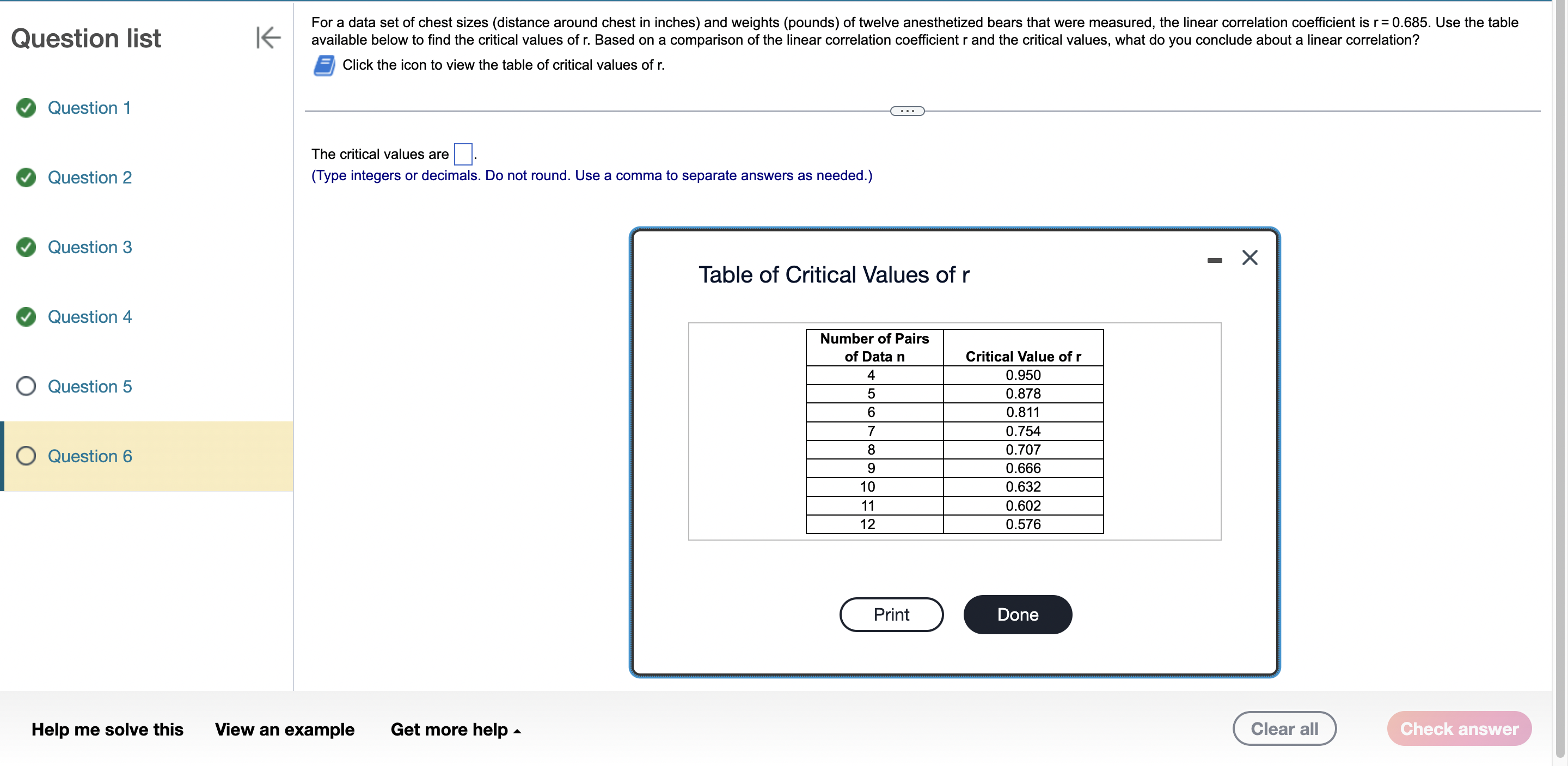 Solved Click the icon to view the table of critical values | Chegg.com