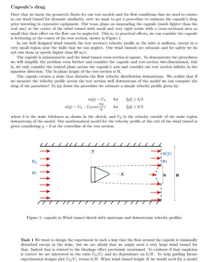 Solved Capsule's drag Once that we know the geometric limits | Chegg.com