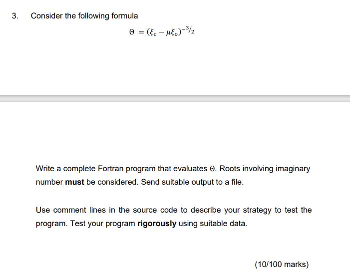 Solved Consider the following formulaΘ=(ξc-μξo)-32Write a | Chegg.com