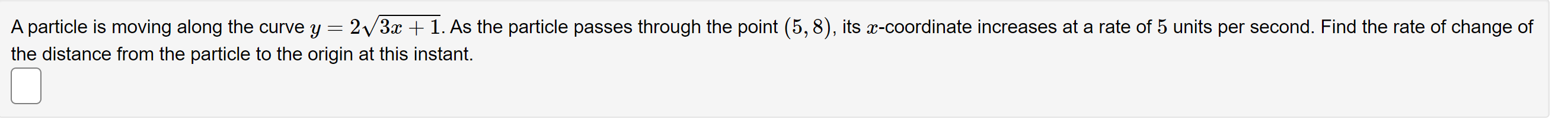 Solved A particle is moving along the curve y=23x+12. ﻿As | Chegg.com