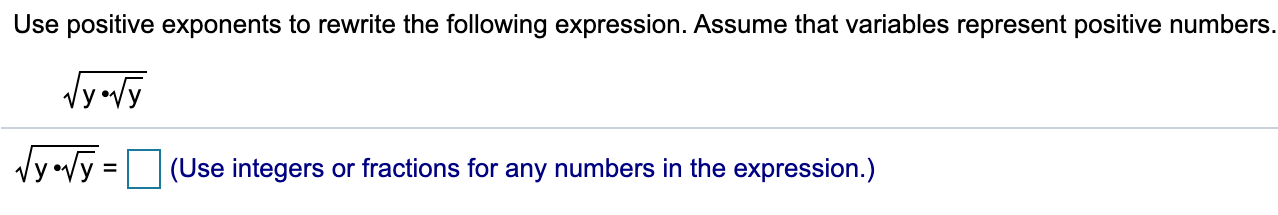 Solved Use positive exponents to rewrite the following | Chegg.com
