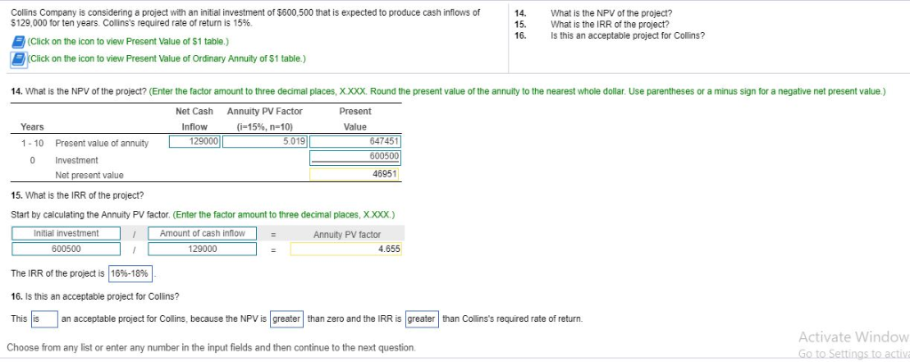 Solved Collins Company is considering a project with an | Chegg.com