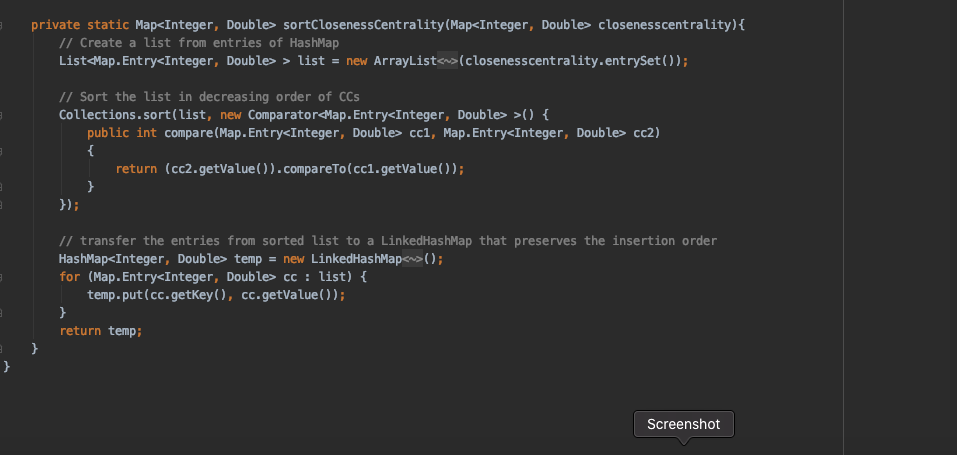 Fill in the code ClosenessCentrality.java to identify | Chegg.com