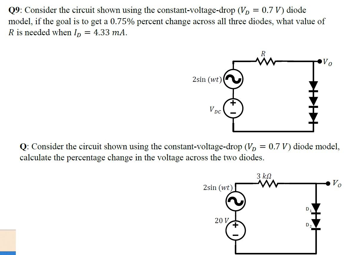 Solved Q9: Consider the circuit shown using the | Chegg.com