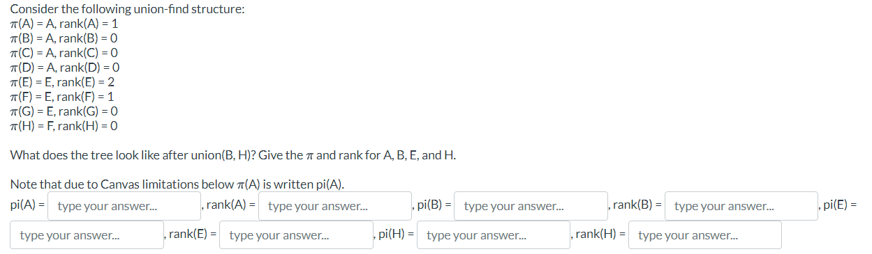 Solved Consider the following union-find | Chegg.com