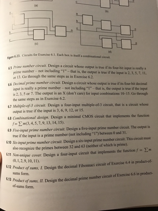Solved Prime number circuit. Design a circuit whose output | Chegg.com