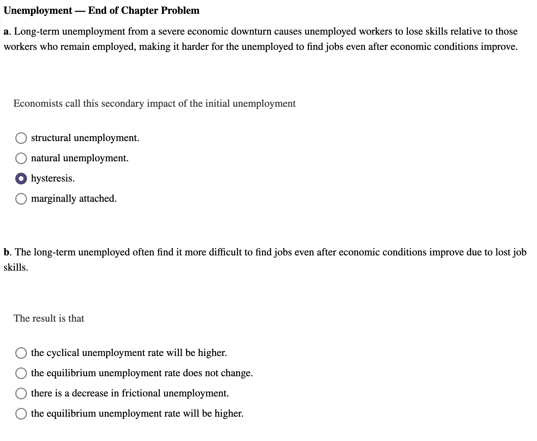 Solved Unemployment - ﻿End of Chapter Problema. ﻿Determine | Chegg.com