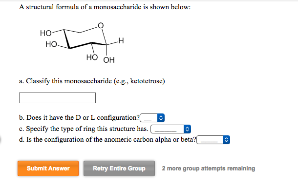 Solved From the choices given below select the L-aldohexose | Chegg.com