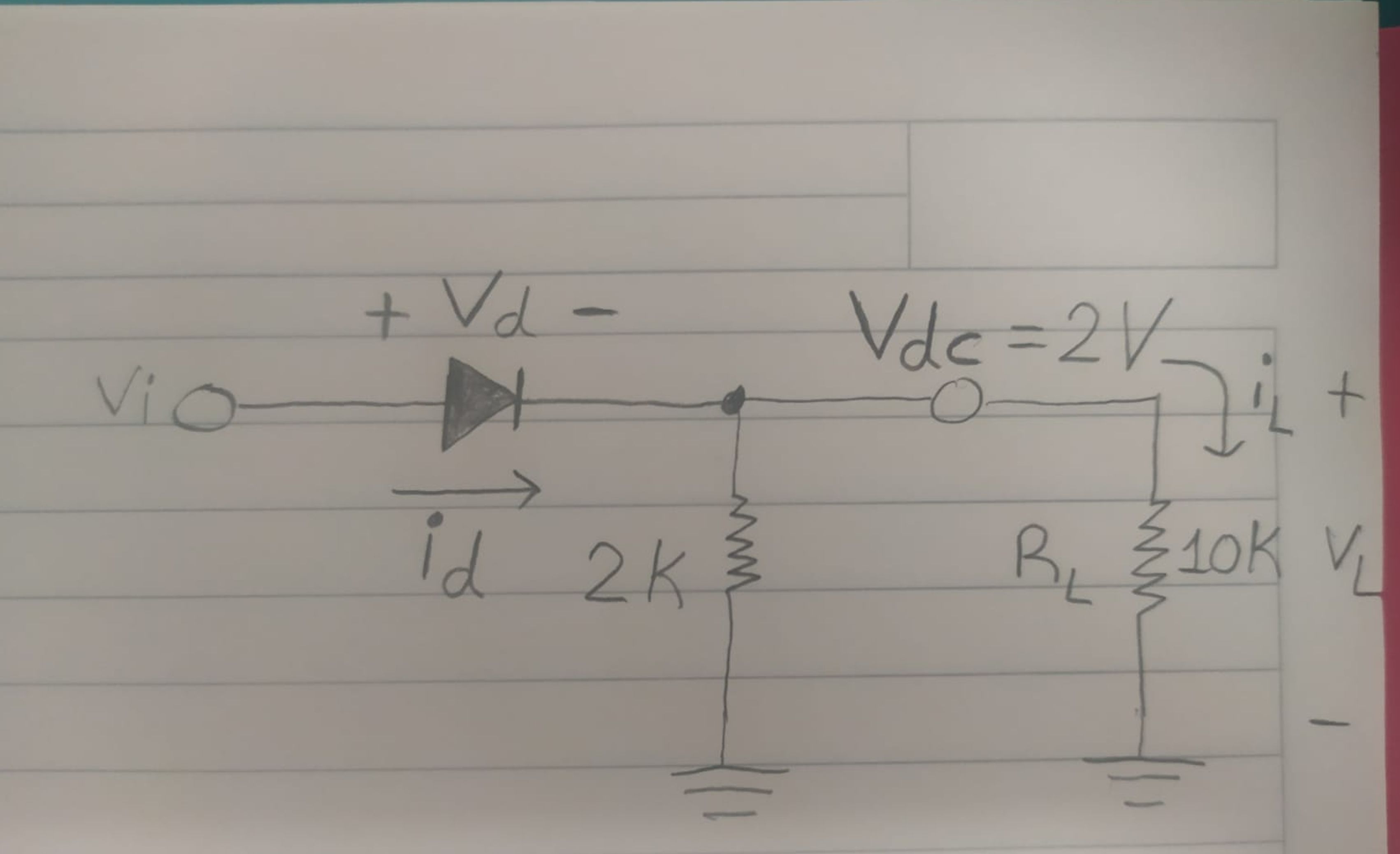 Solved Draw the changes in Vi and id of the ideal diode | Chegg.com