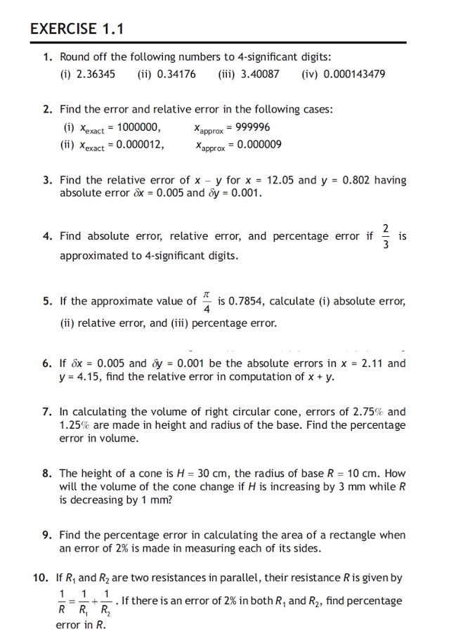 Solved EXERCISE 1.1 1. Round off the following numbers to | Chegg.com