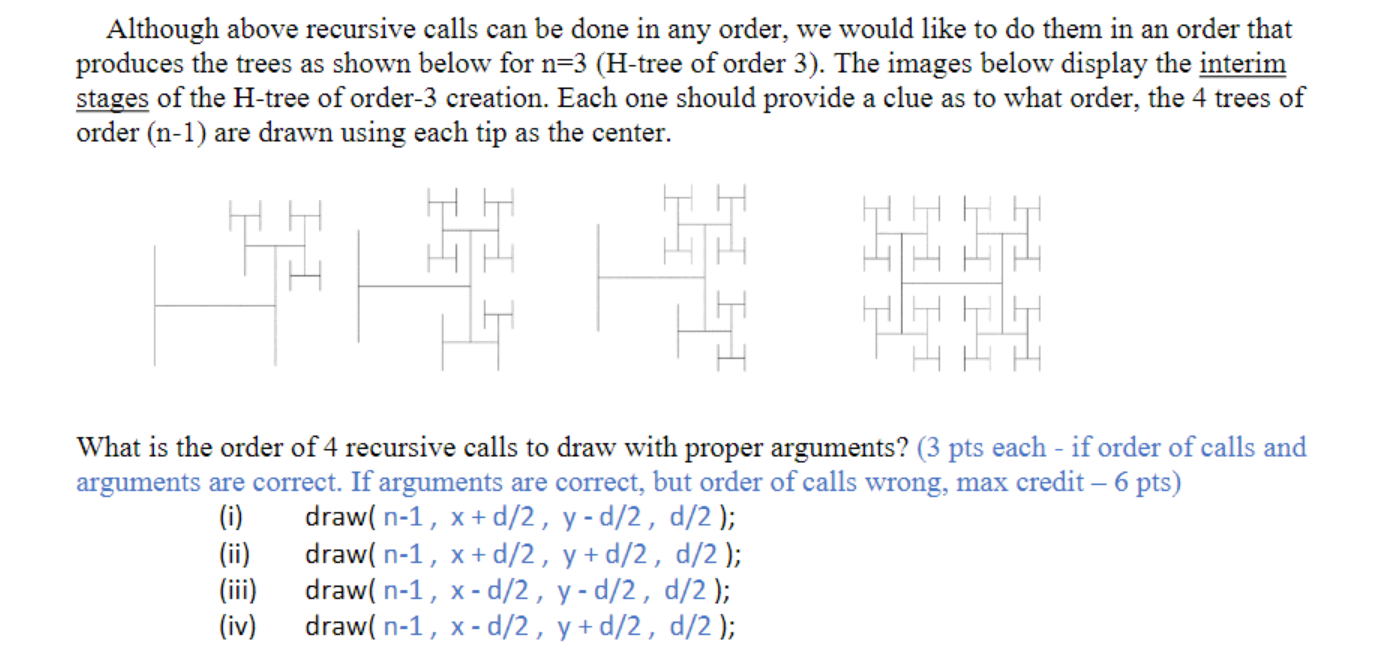 Solved b. (12 pts) Suppose you have implemented a recursive | Chegg.com