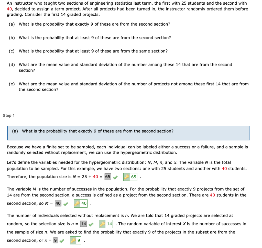 Solved An instructor who taught two sections of engineering | Chegg.com