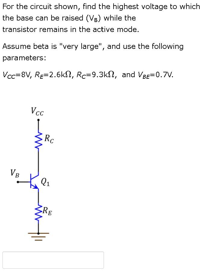 Solved For the circuit shown, find the highest voltage to | Chegg.com