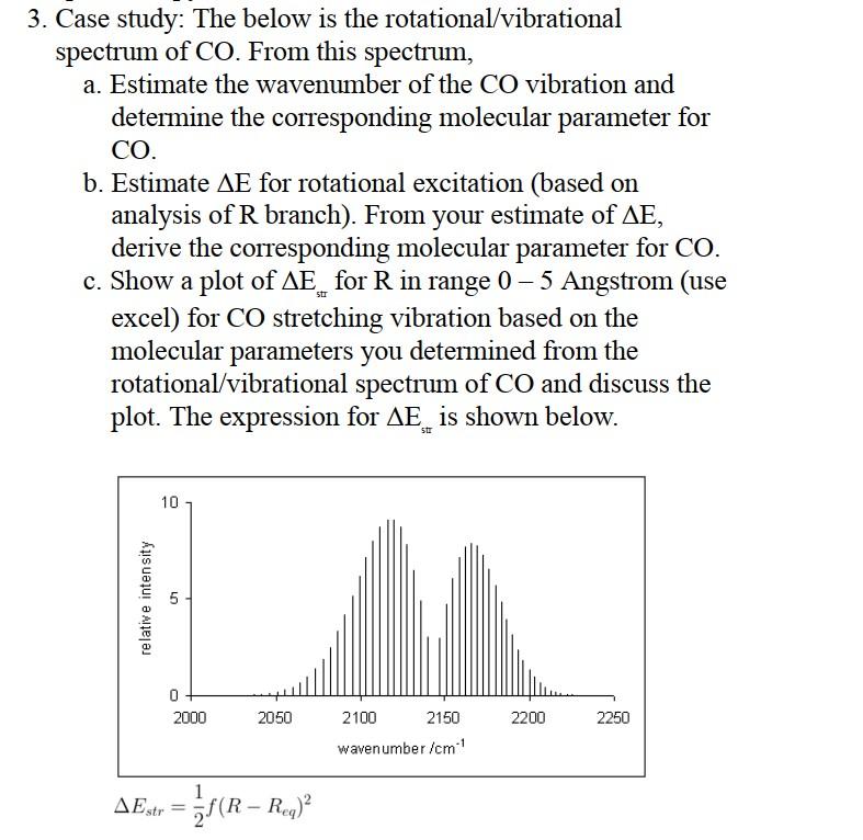 Case study: The below is the rotational/vibrational | Chegg.com