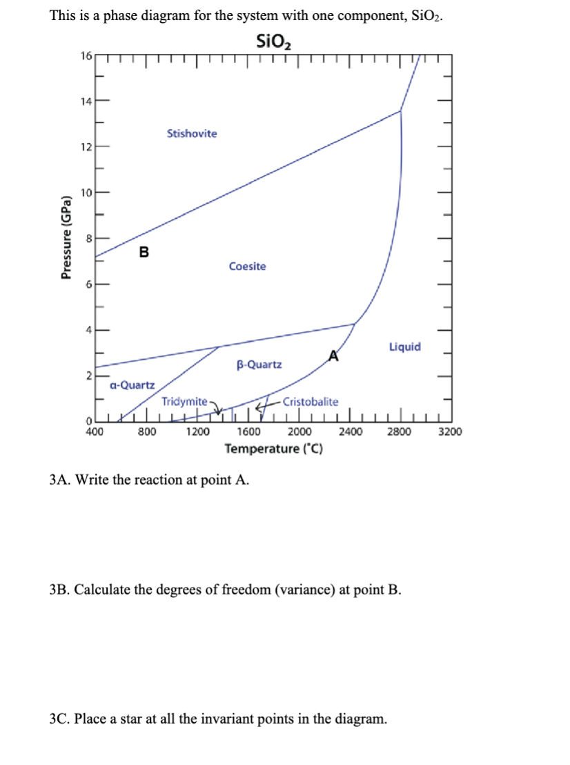 Solved This is a phase diagram for the system with one | Chegg.com