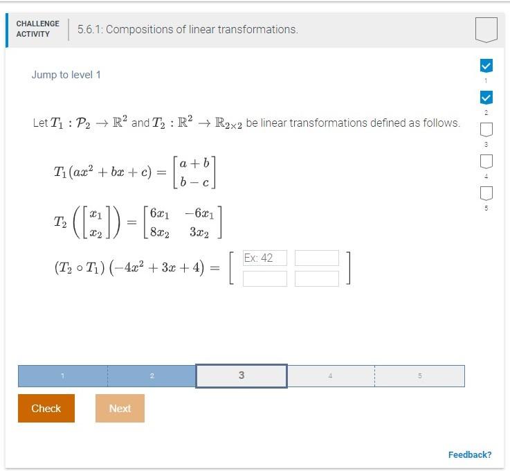 Solved CHALLENGE ACTIVITY 5.6.1: Compositions of linear | Chegg.com